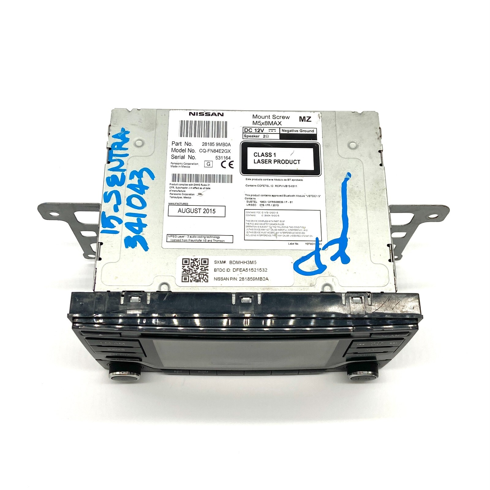 OEM for 14-17 Nissan Sentra Radio Deck CD Clock Digital Player FM/AM ...