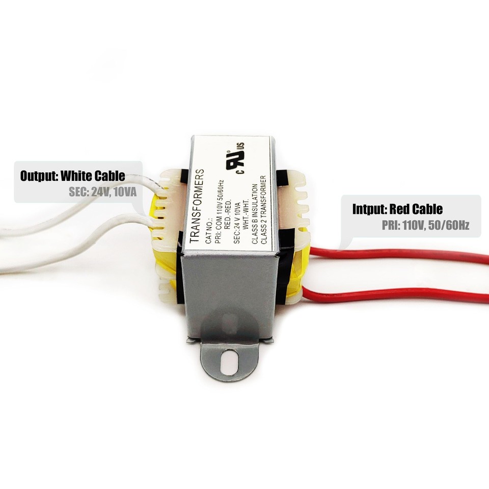 AC/AC Power Transformer Input 110V 50/60HZ Output AC 24V 10VA Single ...