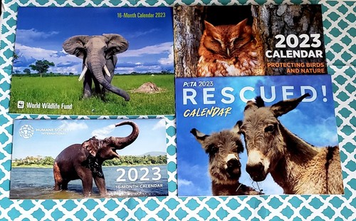 Set 4 2023 Wall Calendars ~Great Pictures ~ Use for Crafts Audubon ...