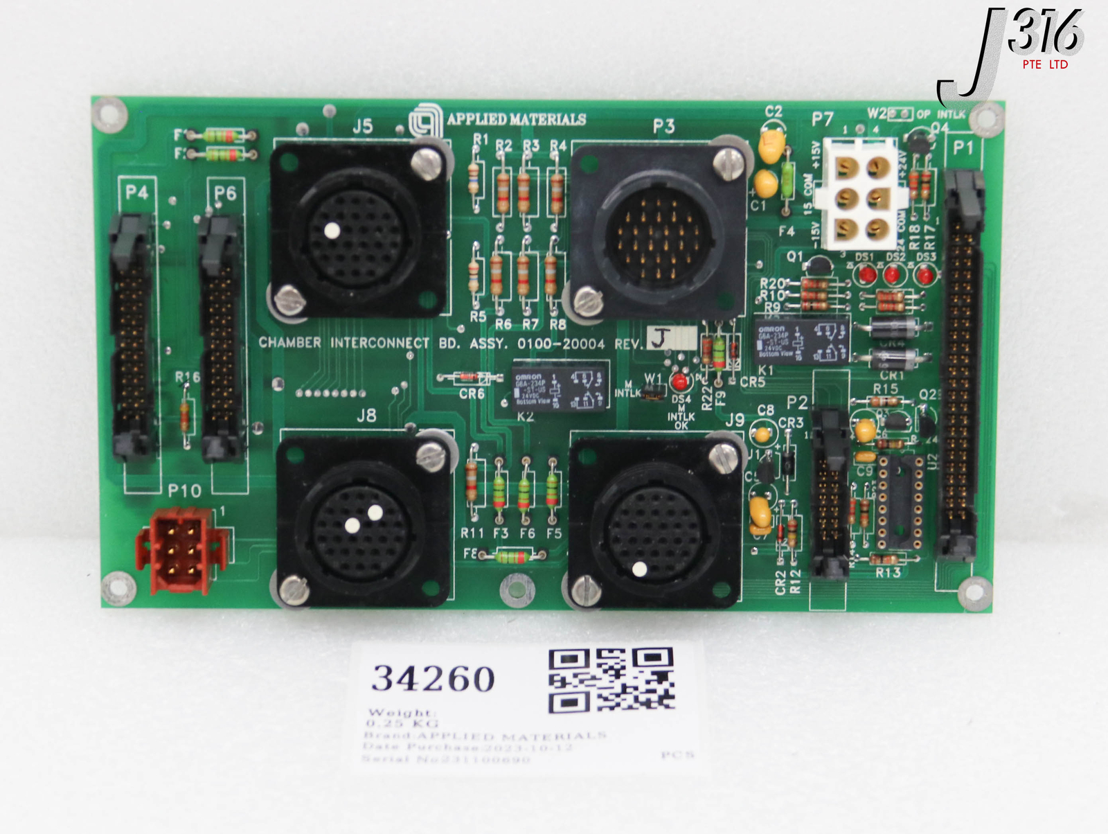 34260 APPLIED MATERIALS PCBA, CHMBR INTERCONNECT (PARTS) 0100-20004 | eBay
