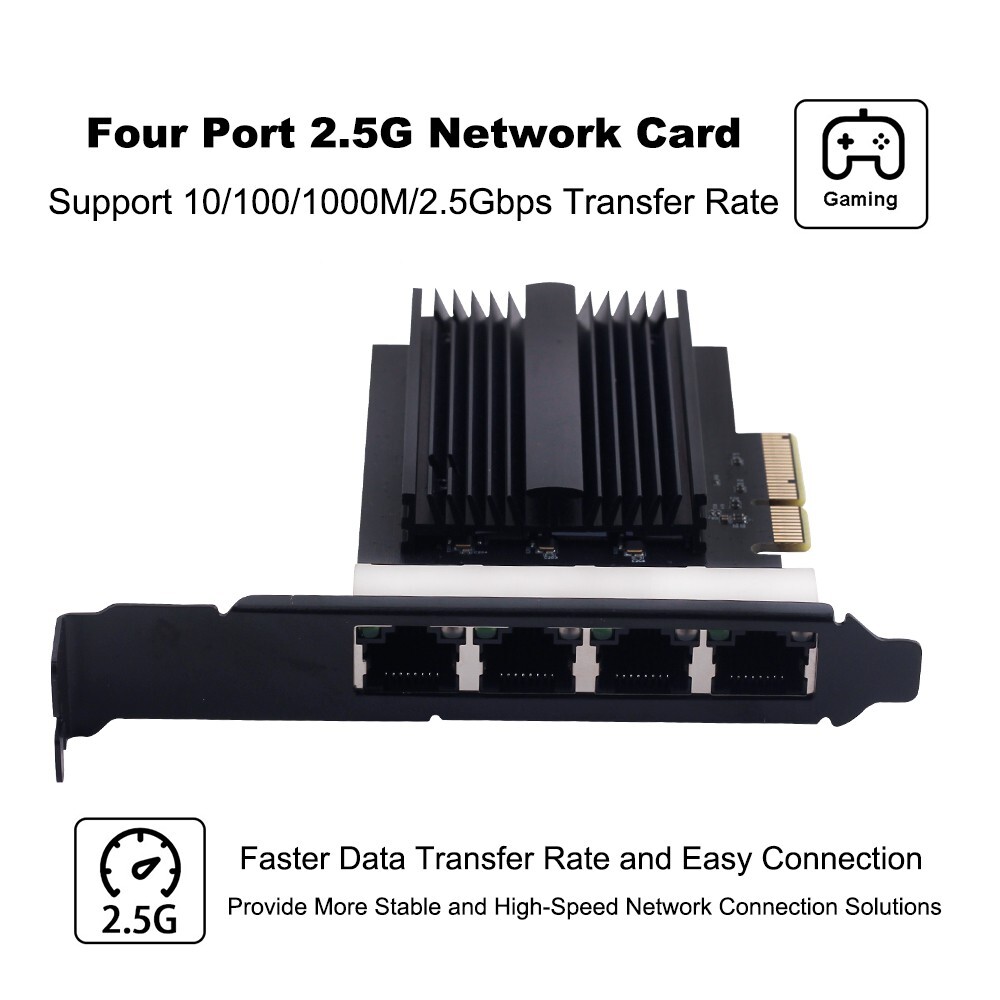 4 Port Gigabit NIC for Intel I226 Gigabit Ethernet PCI-E to RJ45 ...