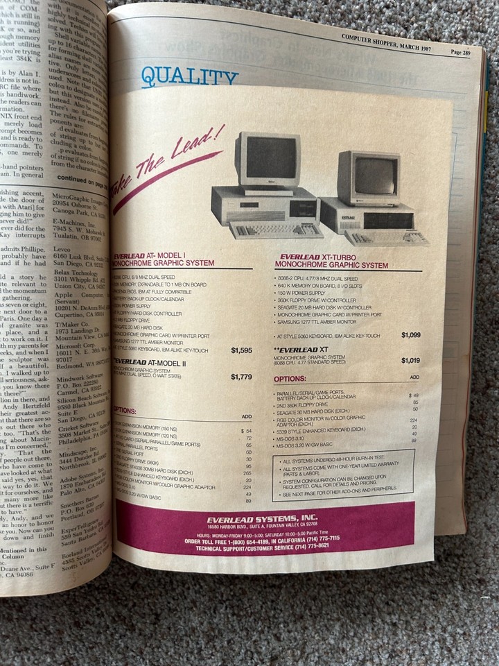 Vintage Computer Shopper Catalog Magazine March 1987 - Vol 7 No 3 | eBay