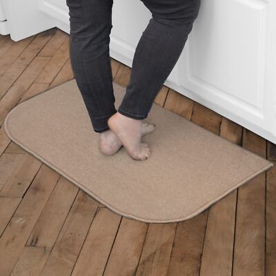 Washable Stain Resistant Kitchen Rug Half Round Floor Mat, 18x30 Inch ...