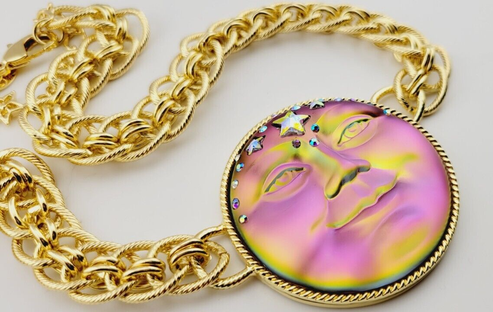 Kirks Folly Venus Mystic 50mm Seaview Moon Status Chain Necklace GT ...