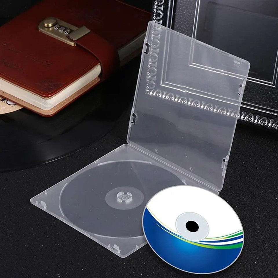 20/50/100/150 Pack Slim Clear CD Jewel Cases Single DVD Disc Storage ...