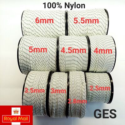 PULL CORD STARTER ROPE, GENERATOR, STIHL SAW, TOOLS 2.5mm - 6mm 2 - 25 ...