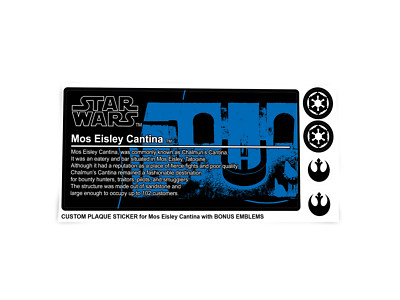 CUSTOM STICKERS for STAR WARS 75290 Mos Eisley Cantina , Models ...