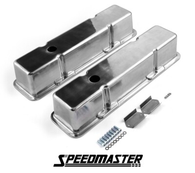 Speedmaster Small Block Chevy 350 Polished Aluminum Tall Valve Covers w ...