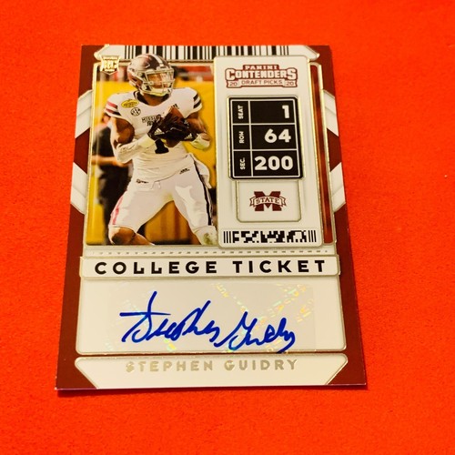 Stephen Guidry .. ROOKIE AUTO .. Miss. State / Dallas Cowboys .. 2020 ...