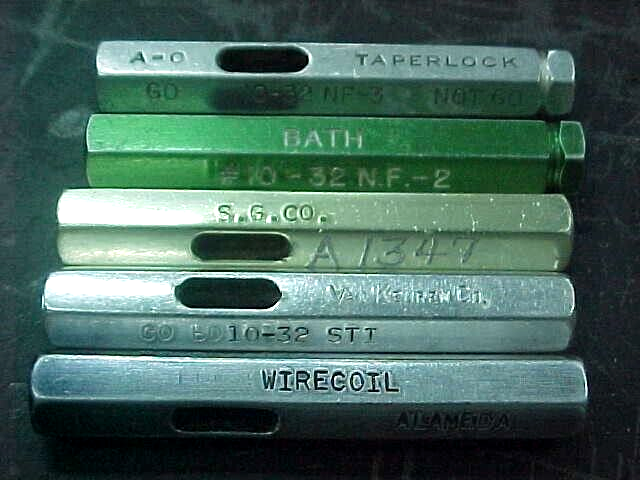 Lot of 11 : 10-32 Thread Gage Go / No Go Holders / Handles | eBay