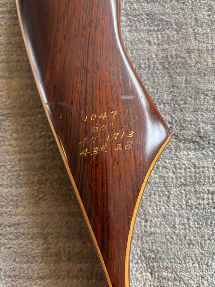 Vintage Ben Pearson 60" rosewood bow Golden Sovereign Knight | eBay