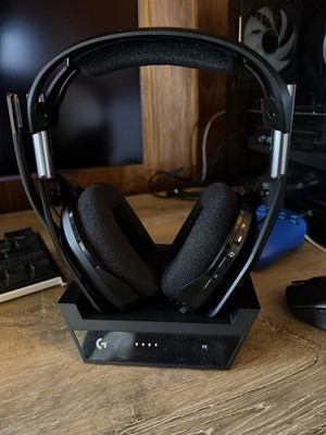 Logitech A50 X Wireless Gaming Headset Black Boom Mic Volume Control | eBay