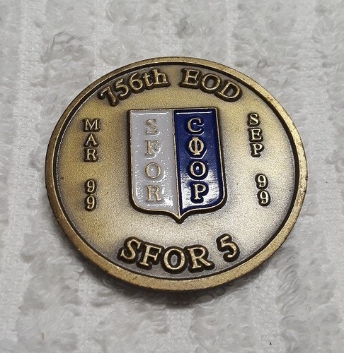 AUTHENTIC SFOR 5 COOP BOSNIA 756 EOD 1999 EXPLOSIVE ORDNANCE RARE ...