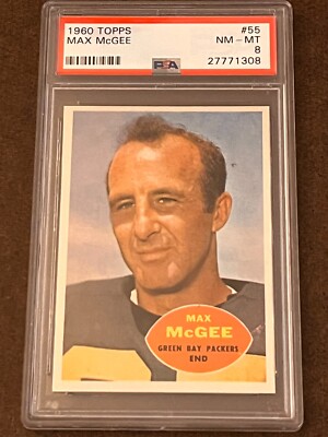 1960 Topps - #55 Max McGee Packers Near Mint-Mint NM-MT PSA 8 (Set ...