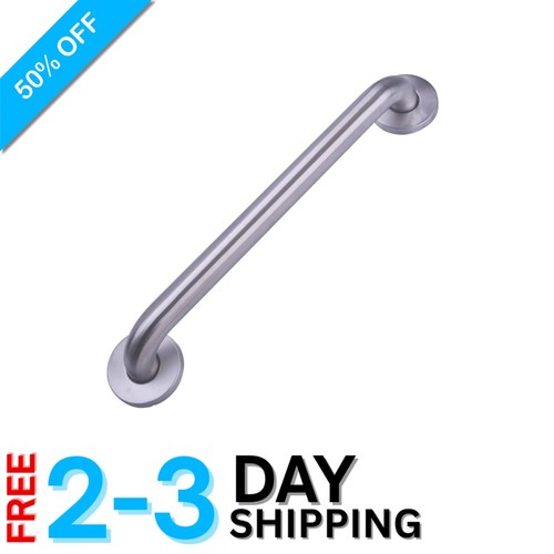 Elegant 1.25-Inch Diameter Bathroom Grab Bar - Supports 500LBS, Brushed ...