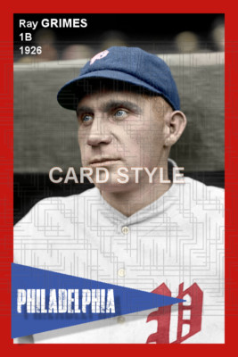 Ray Grimes - 1926 Philadelphia Phillies - choose a style - colorized ...