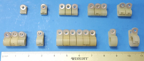 (22PCs) ASSORTED, MIL-SPEC CABLE CLAMP SCREW MOUNT, MS25281-R2,R3,R4 ...