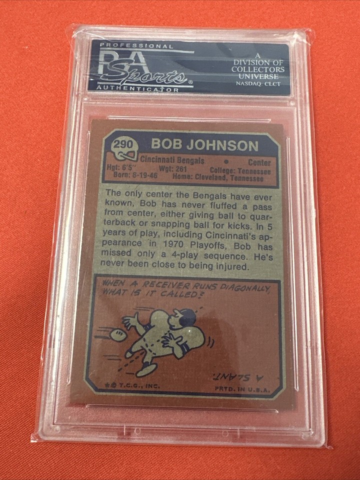 1973 Topps Bob Johnson #290 PSA 9 MINT Cincinnati Bengals LOW POP | eBay