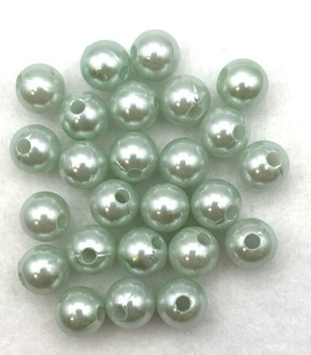 10MM MINT FAUX PEARL PLASTIC ROUND BEADS FOR JEWELRY MAKING 25 PCS | eBay