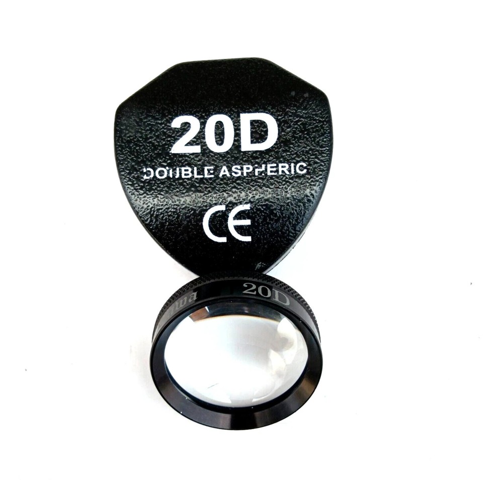20D Black Color Double Aspheric Indirect Retina Examination Lens With ...