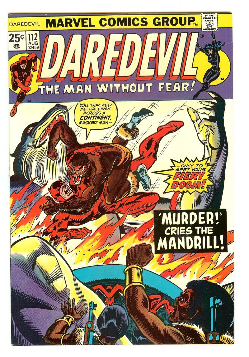 DAREDEVIL #112 9.2 // MANDRILL APPEARANCE MARVEL COMICS 1974 | eBay