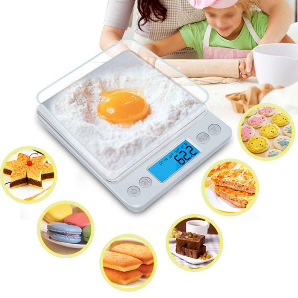 Food Digital Kitchen Weight Scale Grams & Ounces, Small, Backlit ...