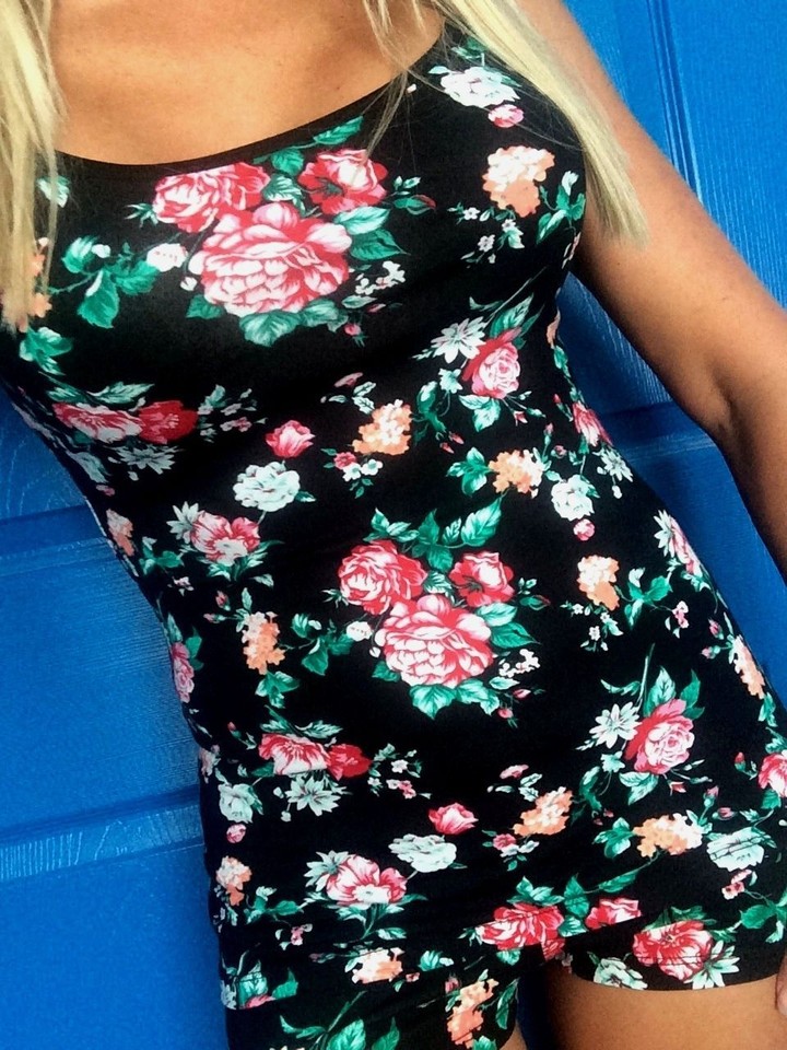 ROSES DAISY floral Black mini shorts shortie yoga boy-shorts Cotton S M ...