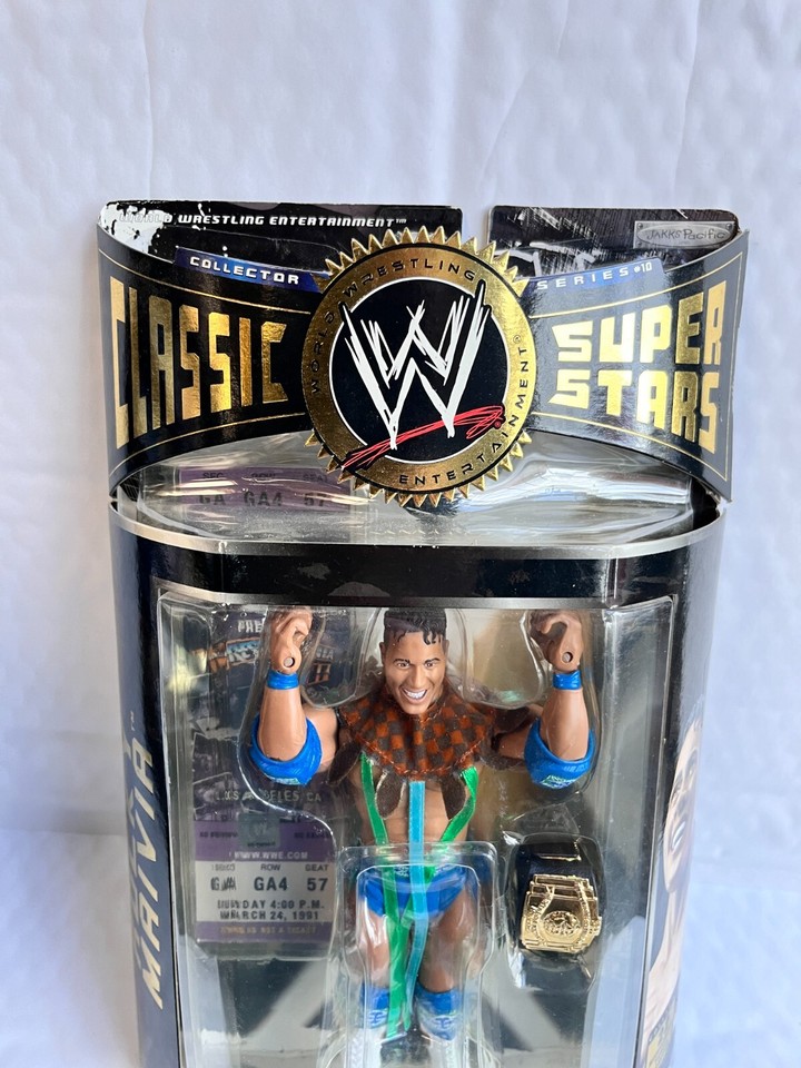 WWE WWF ROCKY MAIVIA CLASSIC SUPERSTAR SERIES 10 JAKKS WRESTLING FIGURE ...