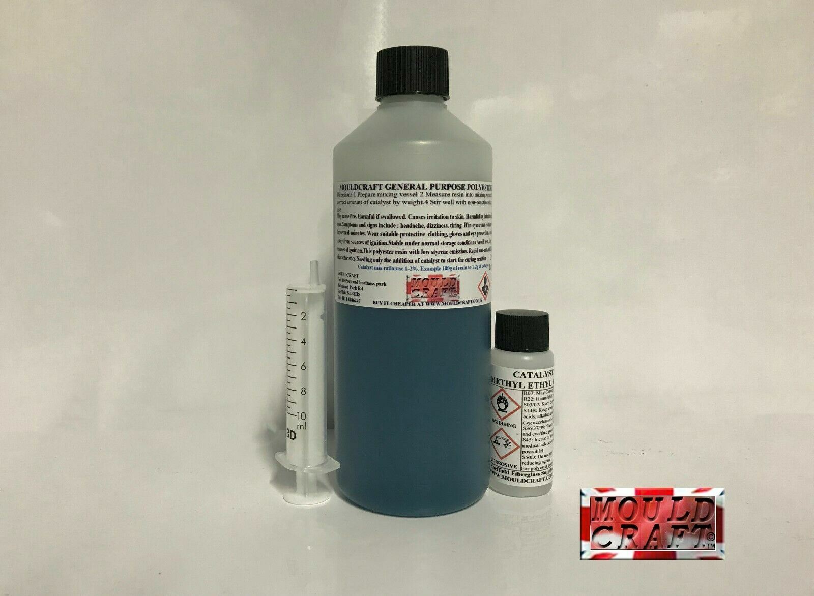 MOULDCRAFT GENERAL PURPOSE POLYESTER RESIN KITS 250g 500g 1kg 5kg 10KG ...