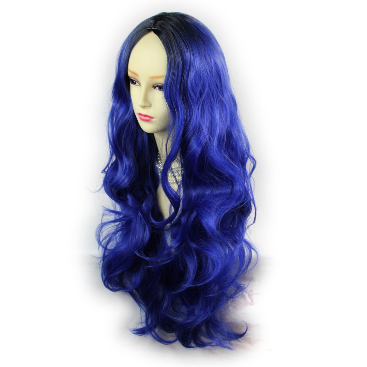 Blonde And Blue Dip Dyed Hair