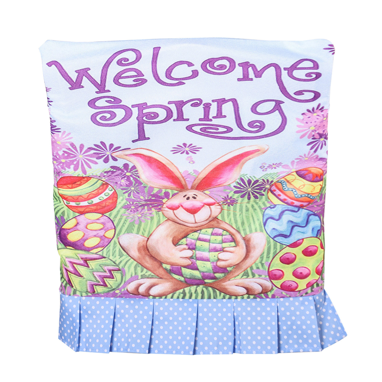 Easter Theme Chair Cover Decorative Gnome Cute Bunny Pattern Chair ...