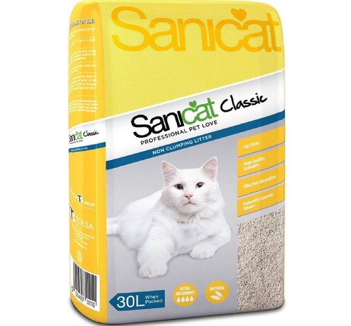 CLASSIC LITTER - (30L) - Kittyfriend Non Clumping bp Clean Sanicat Cat ...