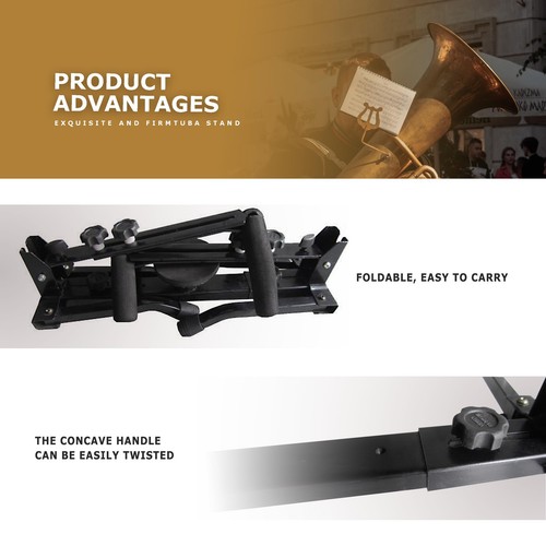 Adjustable Tuba Stand Holder – Durable, Lightweight, Foldable Design ...