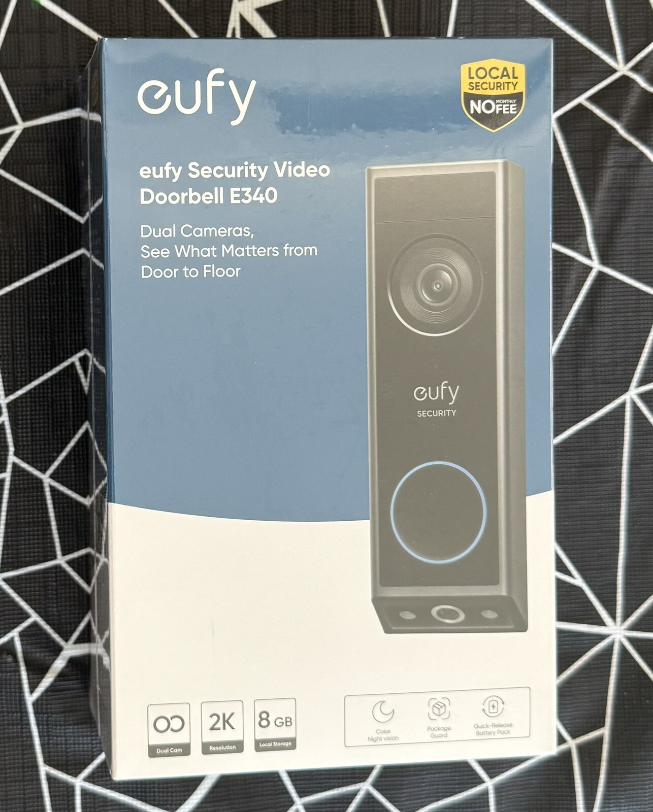 eufy Security Video Doorbell E340 2K Wireless Dual Cameras Color Night ...