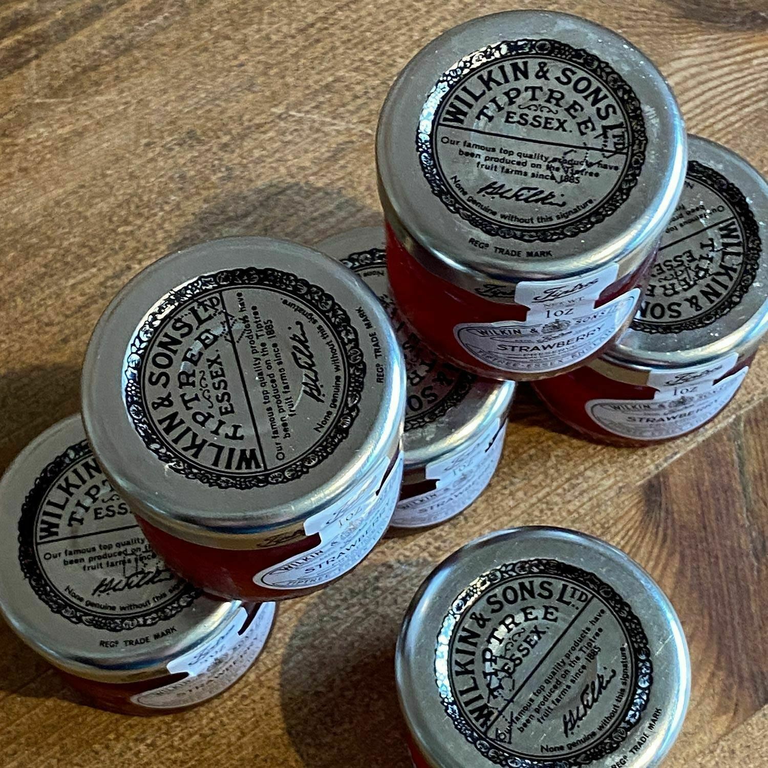 Wilkin & Sons Tiptree Jams 28g Mini Jars Strawberry | Raspberry ...