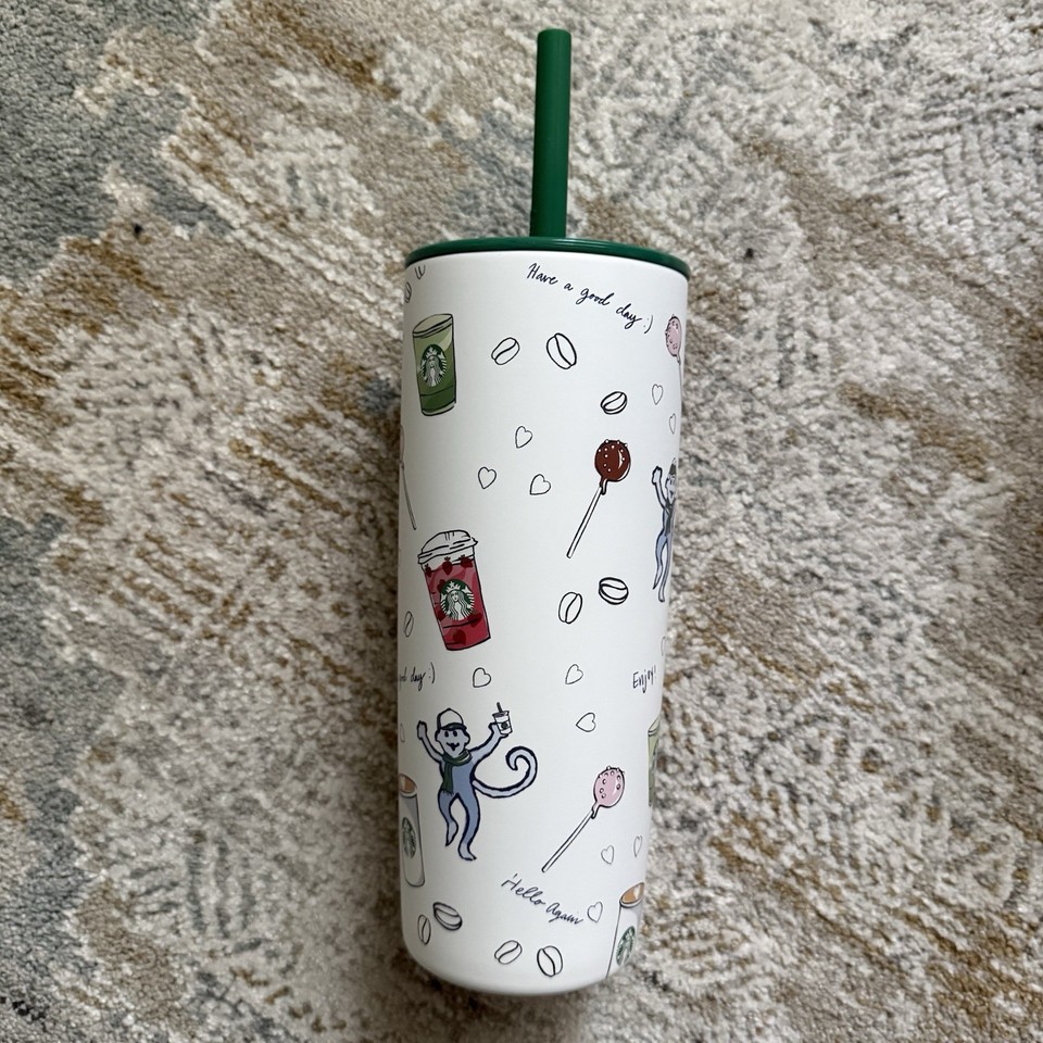 Starbucks X Roller Rabbit Stainless Steel Tumbler Cup Holiday Christmas ...