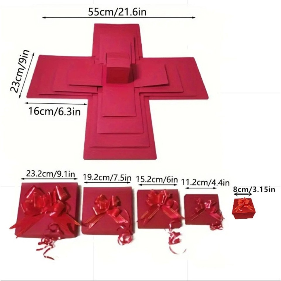 Multicolored Creative Explosion Box with 5 Layers for Custom Surprises ...