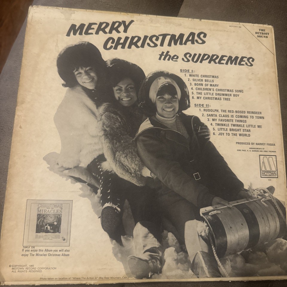 The Supremes Merry Christmas LP MOTOWN SOUL DIANA ROSS Orig 1965 MONO ...