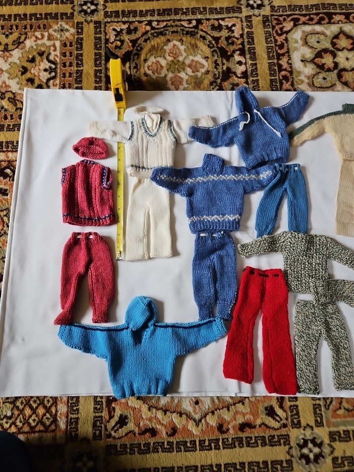 Action Man / Ken Knitted Clothes Accessories Vintage 1970s Clothing ...