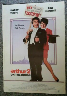 Arthur 2 On the Rocks 1988 Dudley Moore Liza Minnelli Gielgud One Sheet ...