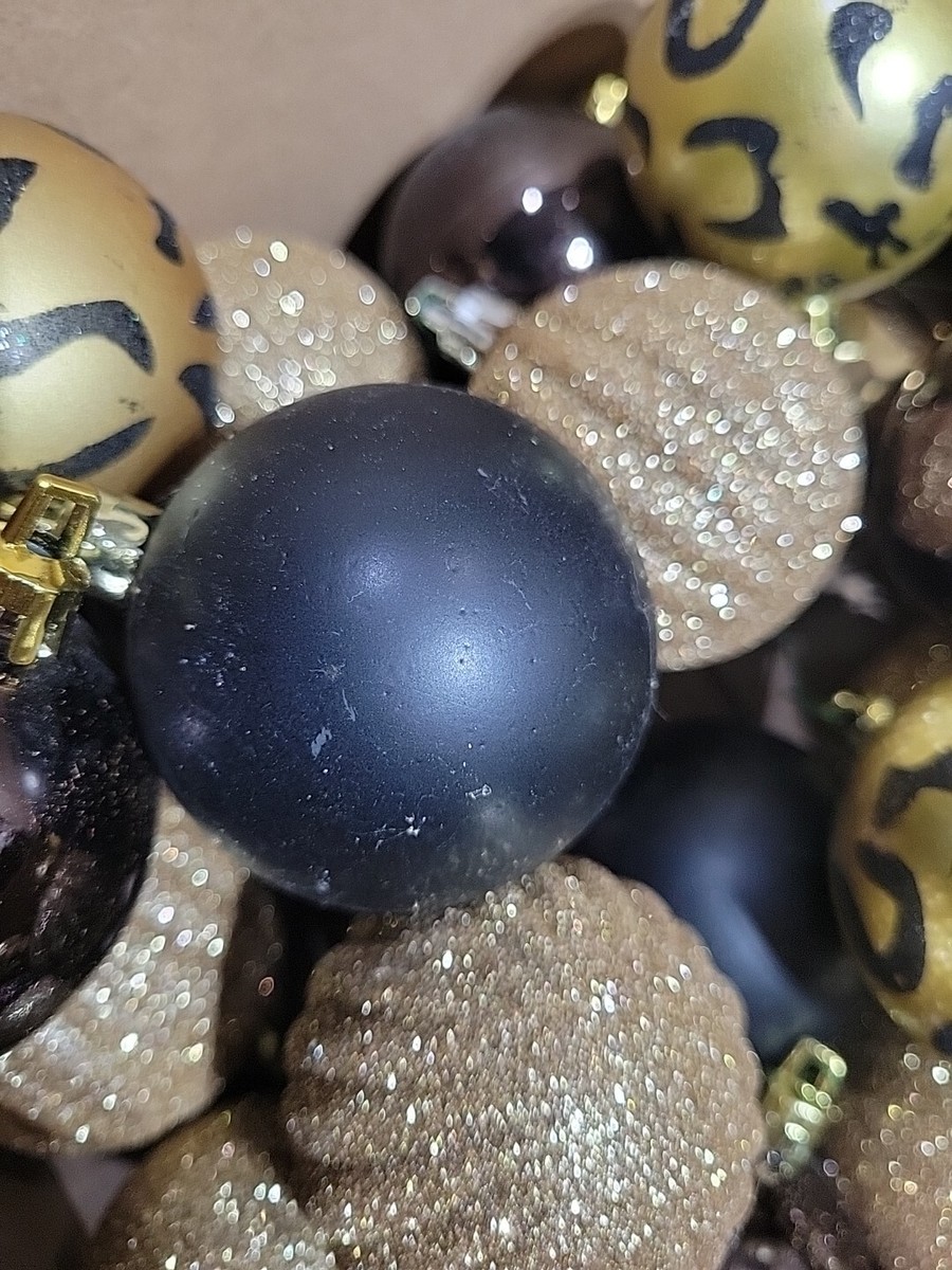 Leopard Christmas Balls Six Leopard & Tiger Print Baubles