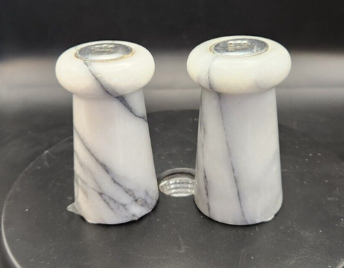 Set of Marble Salt & Pepper Shakers 4" | eBay