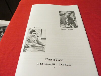 Vintage Allan Troy Chess Book-Ed-CLASH OF TITANS-PETROSIAN VERSUS ...
