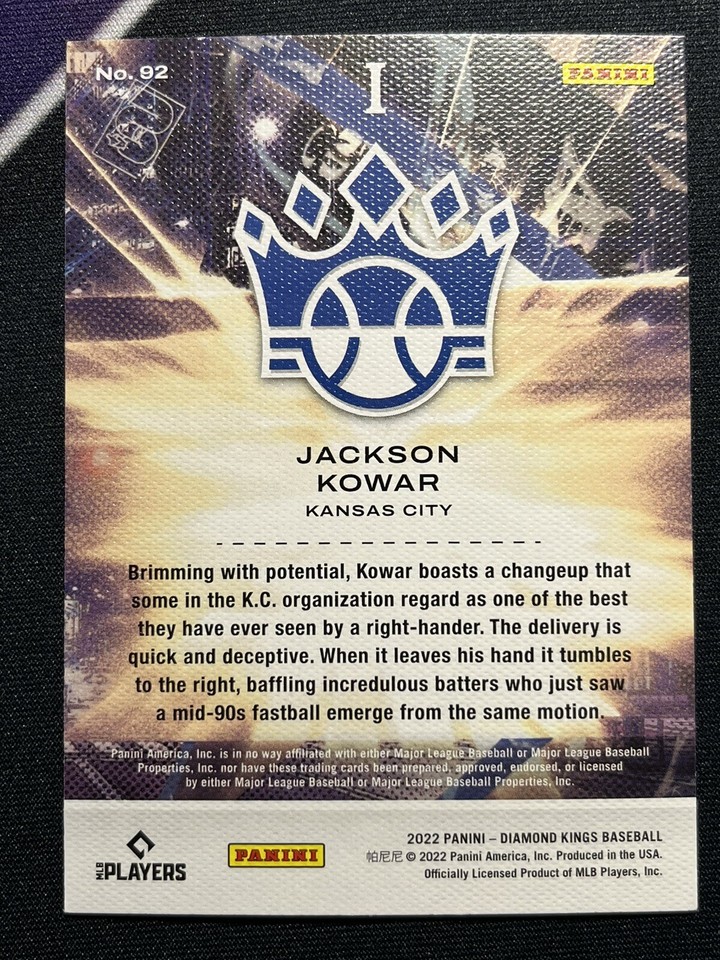 2022 Diamond Kings Level 1 Artists’s Proof Jackson Kowar Rookie Card RC ...