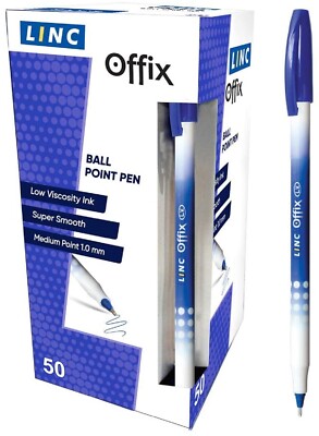 LINC OFFIX BALL POINT PEN 50 CT / BOX - BLUE | eBay