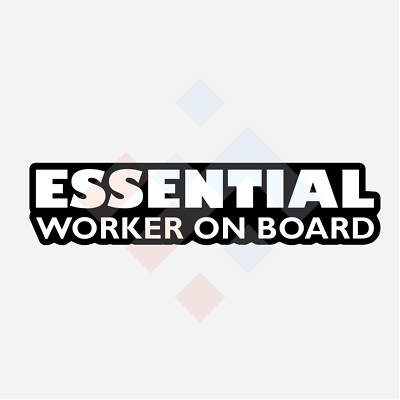 Essential worker on board sticker Car Bumper decal funny 4x4 Ute ...