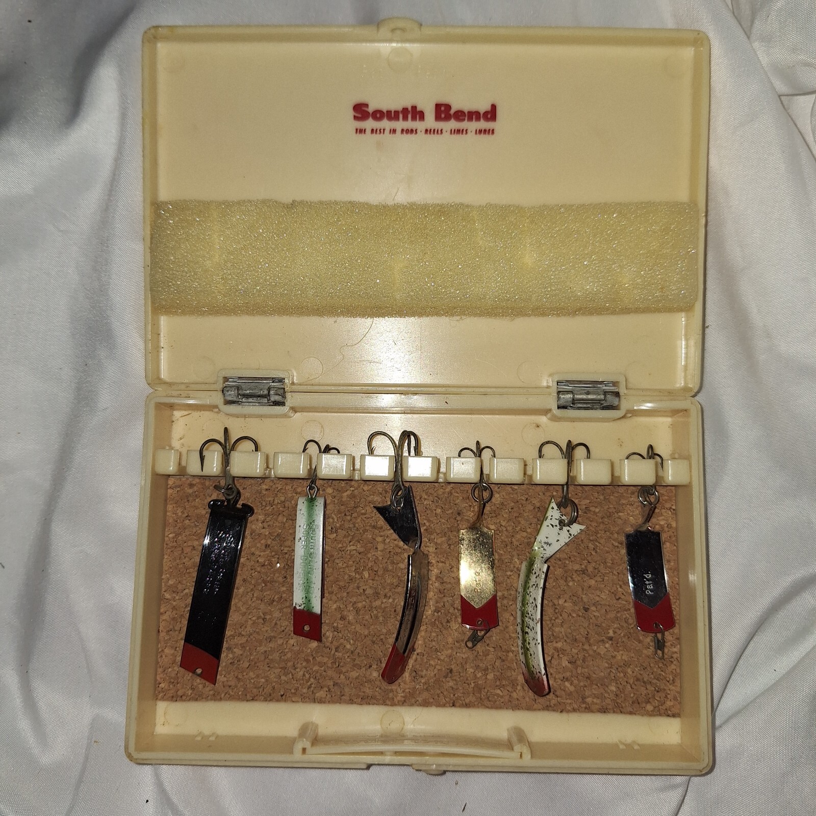 Vintage South Bend Spoon Flip It Lure Lot Set Of 6 In South Bend Case ...