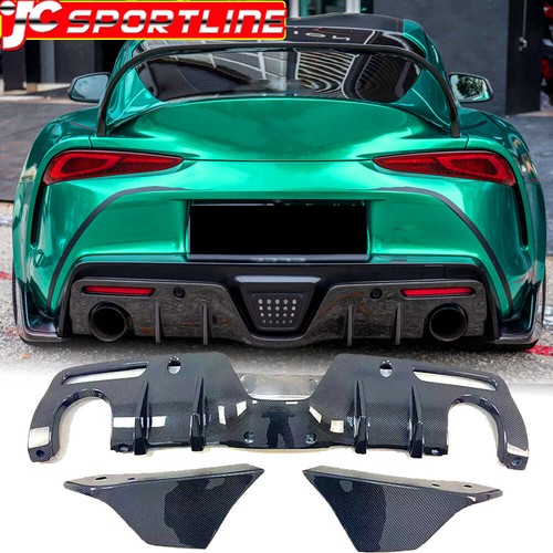 3X Real Carbon Rear Bumper Diffuser Spoiler For Toyota Supra GR A90 A91 ...