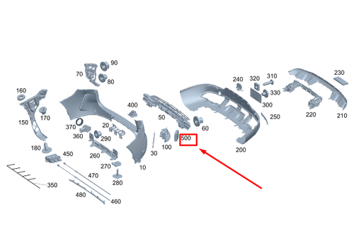 MERCEDES-BENZ EQE SUV X294 Rear Bumper Radar Sensor A0009054818 NEW ...