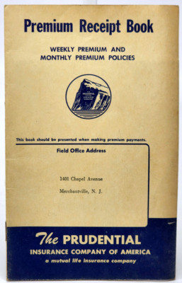1957-1962 The Prudential Insurance Co Premium Receipt Book | eBay
